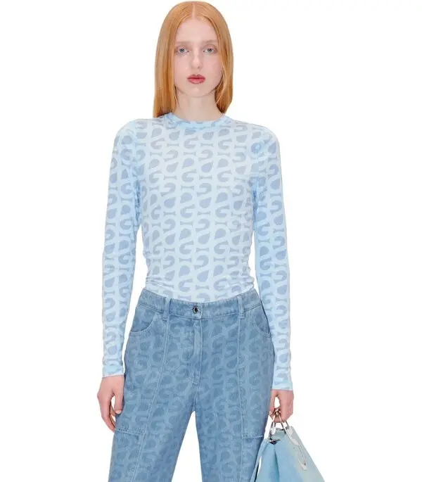 Stine Goya Juno Top In Light Blue - 34% Off | Editorialist